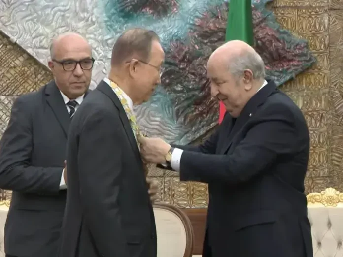 Tebboune décerne à Ban Ki-moon la médaille Athir - L'Algérie Aujourd'hui